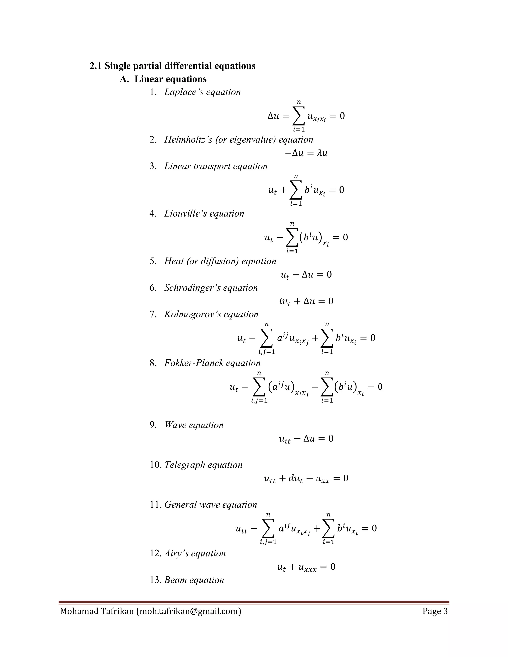 Introduction of Partial Differential Equations | PDF