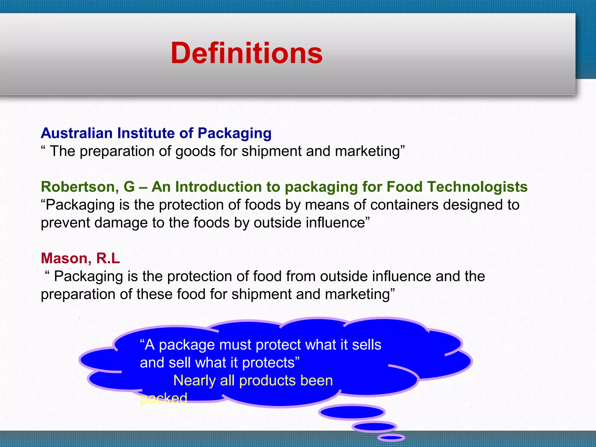 Introduction food packaging | PPT