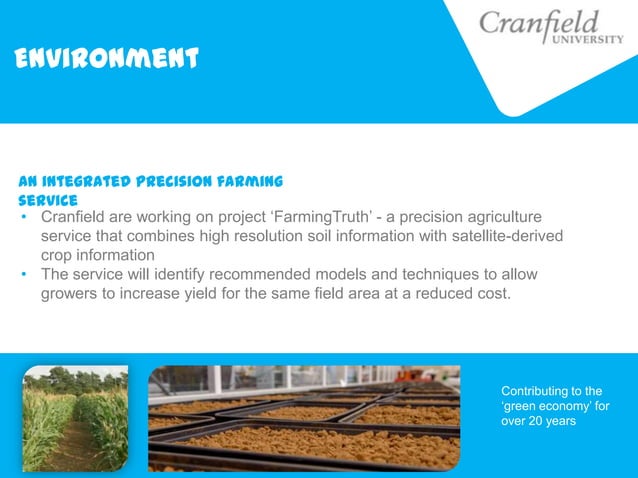 From jet-engines to precision agriculture - Cranfield leads in applied ...