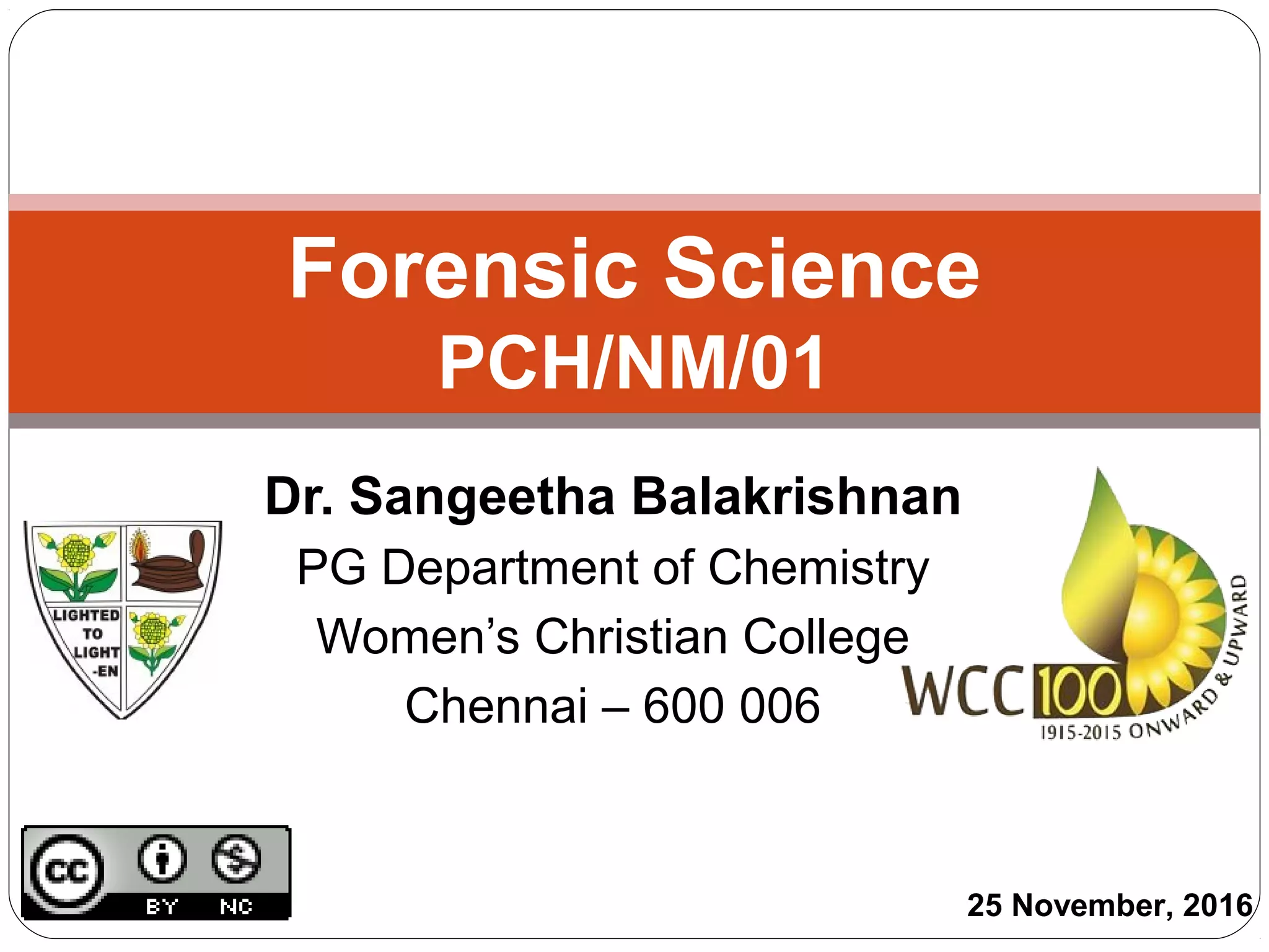 Introduction to Forensic Science | PPT