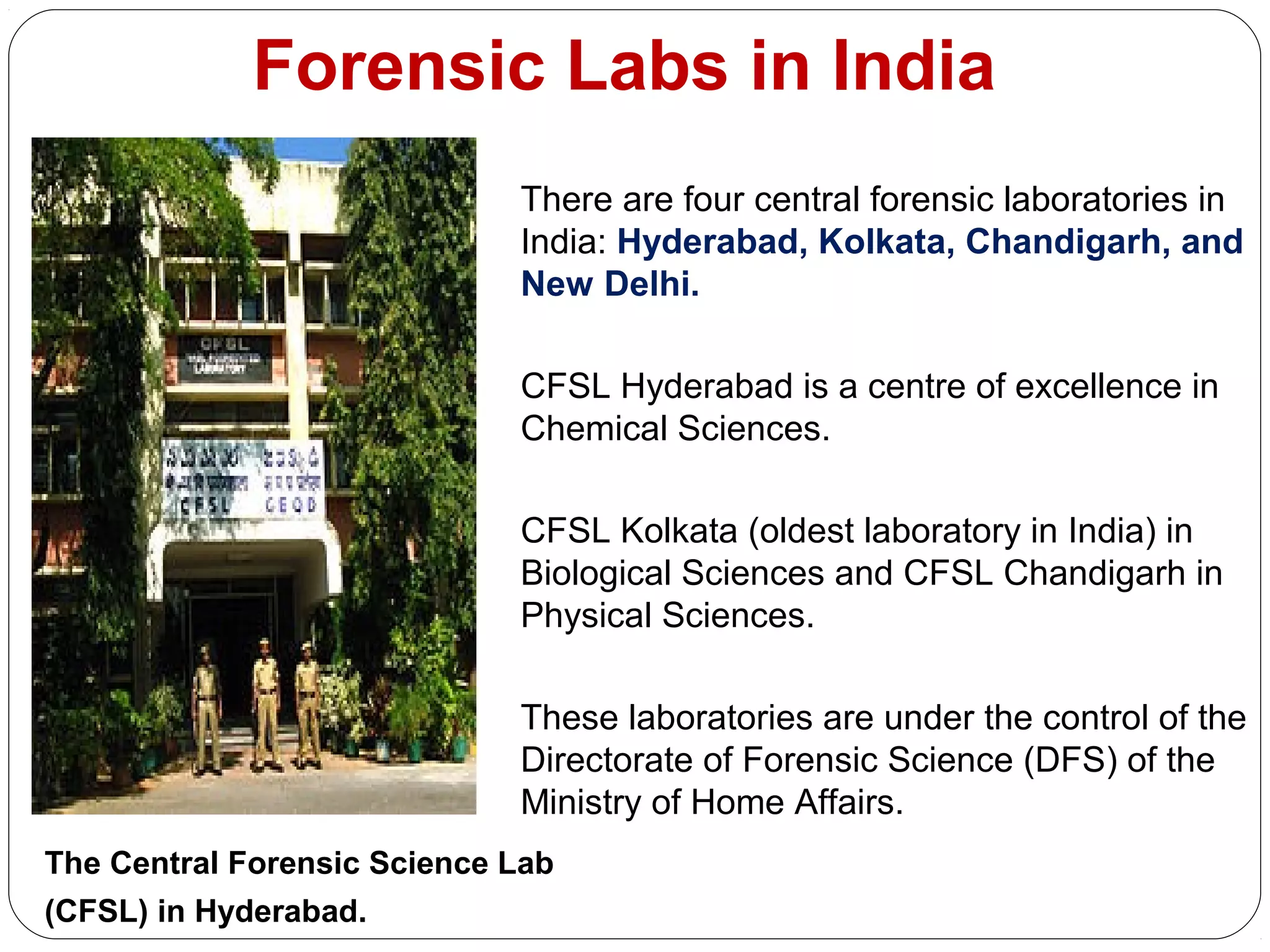 Introduction To Forensic Science Ppt
