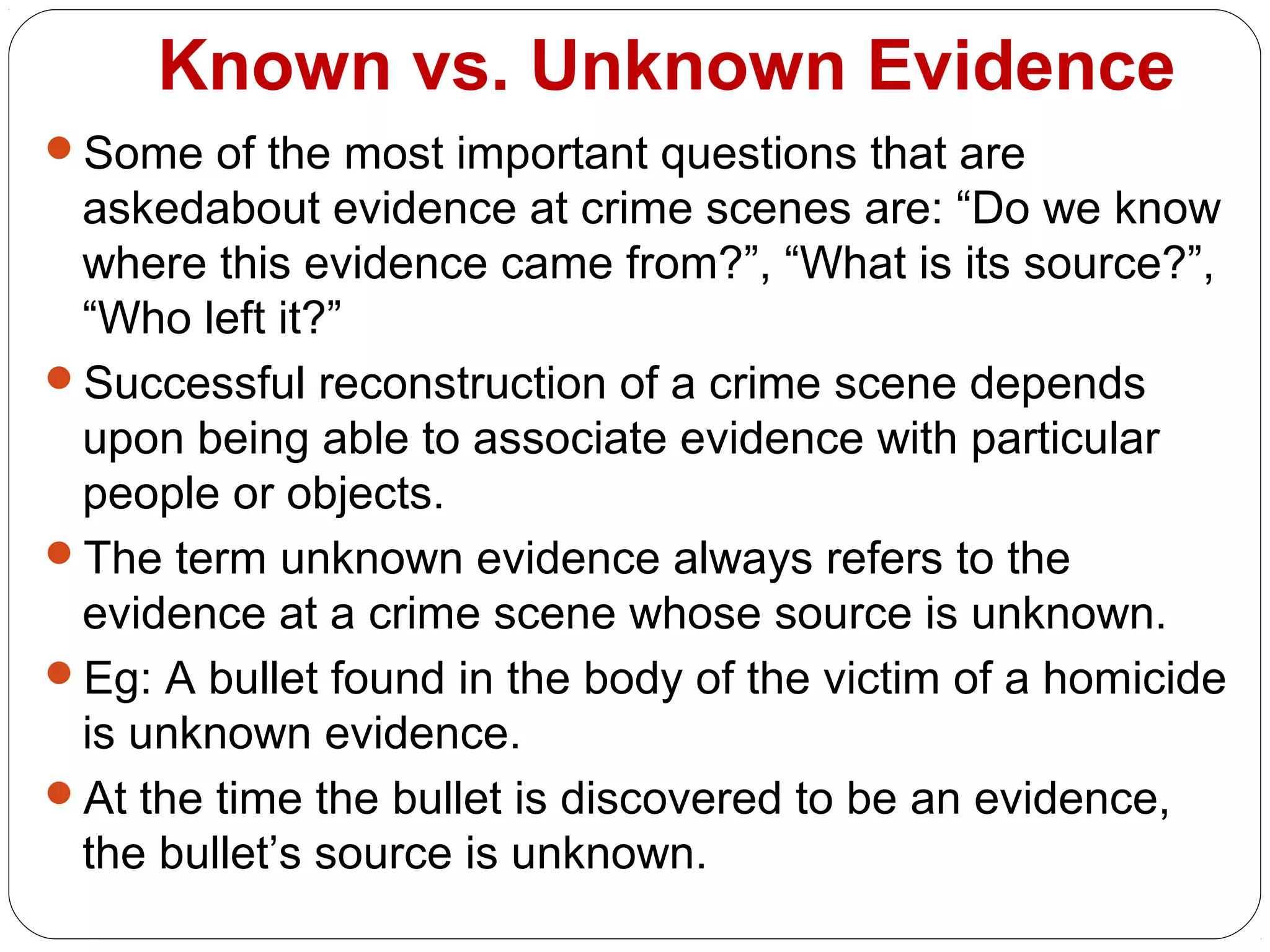 Introduction To Forensic Science Ppt