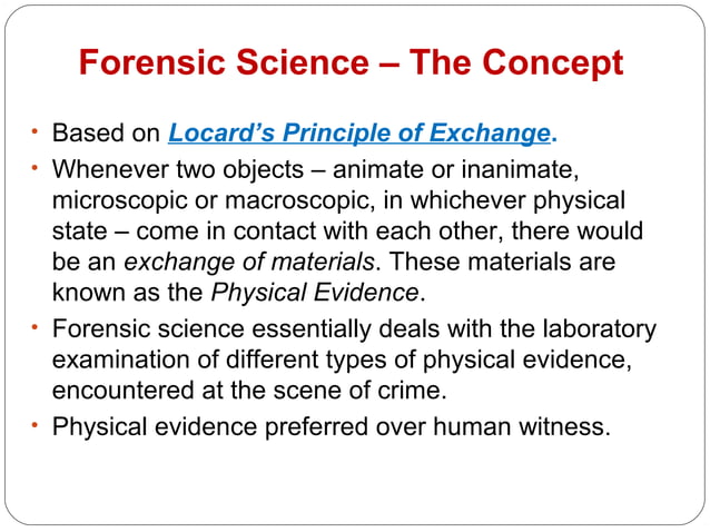 Introduction to Forensic Science | PPT