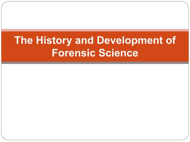 Introduction to Forensic Science | PPT