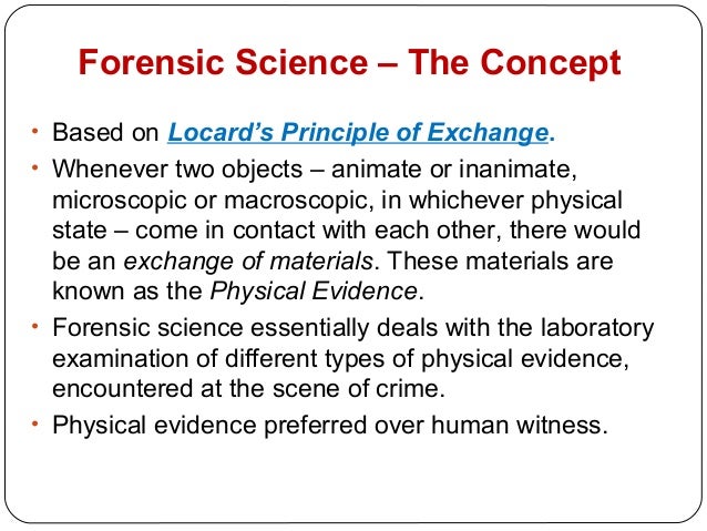 Introduction To Forensic Science