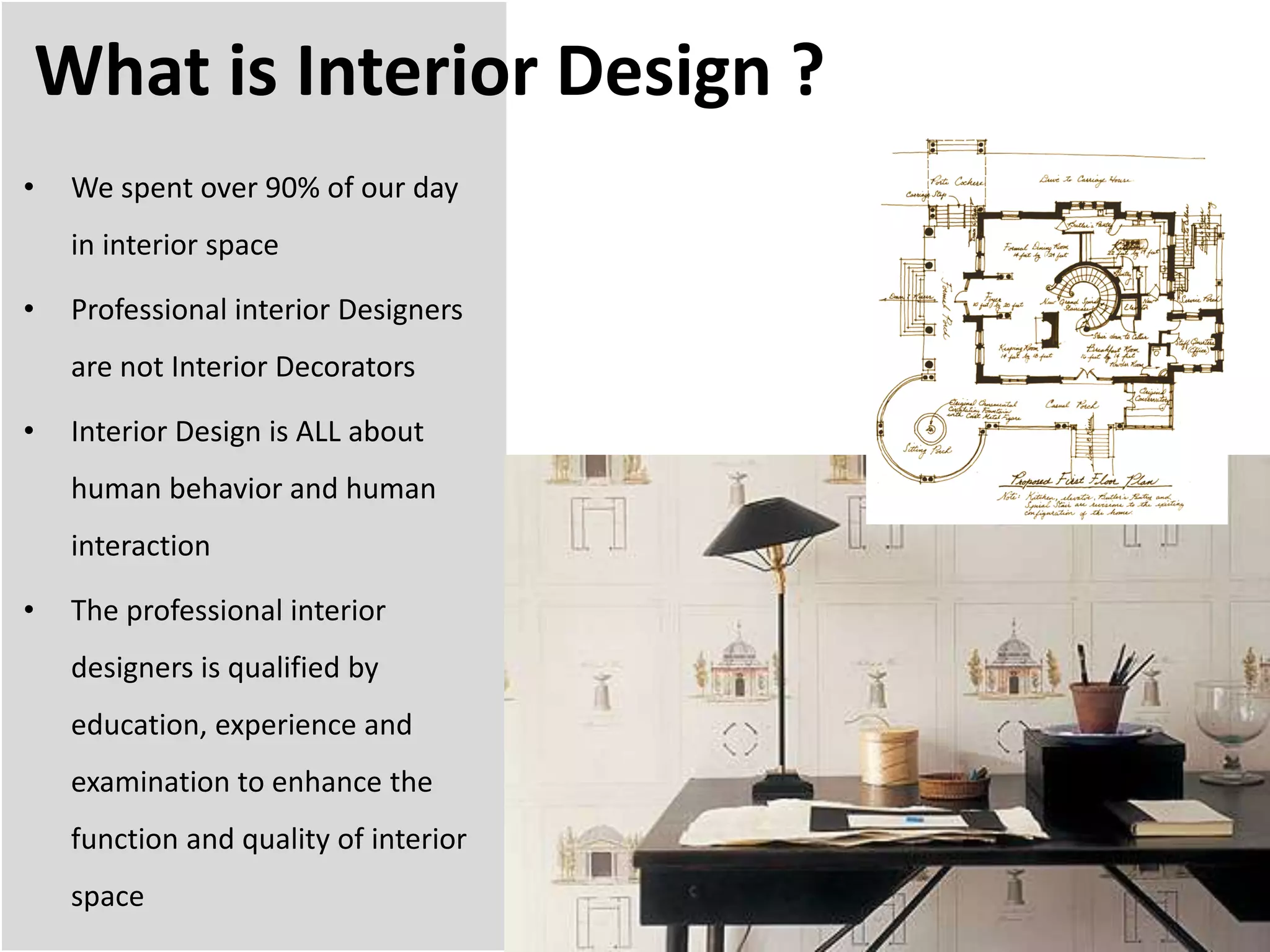 Introduction for interior design | PPTX