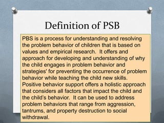 Introduction for positive behavioral support. | PPT