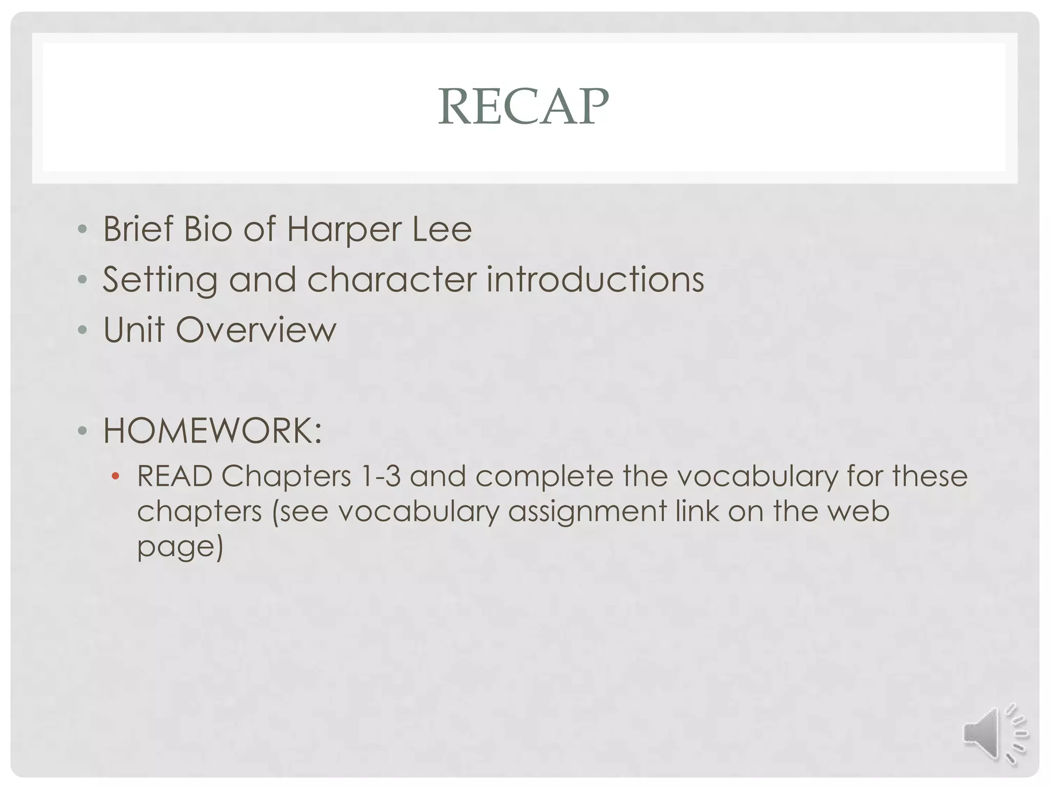 Introduction for to kill a mockingbird | PPT