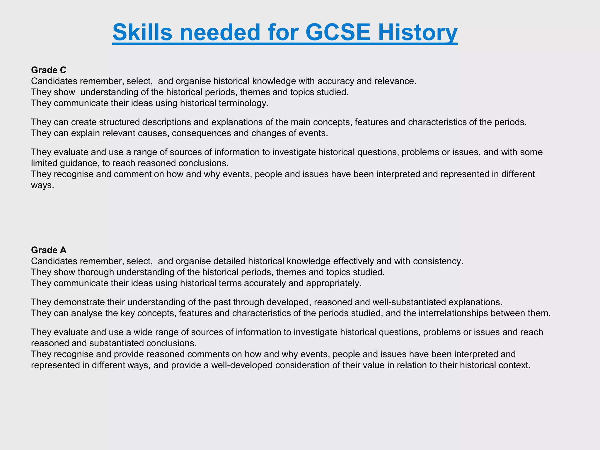 Introduction gcse history lesson yr11 | PPTX