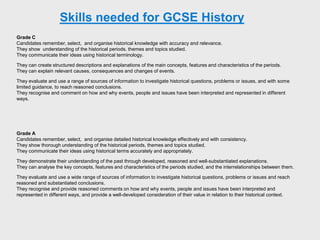 Introduction gcse history lesson yr11 | PPTX