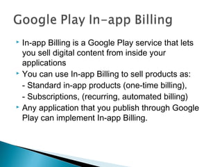 [Android] Google Play in app billing | PPT