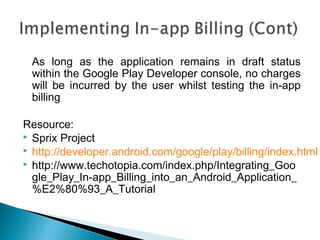 [Android] Google Play in app billing | PPT