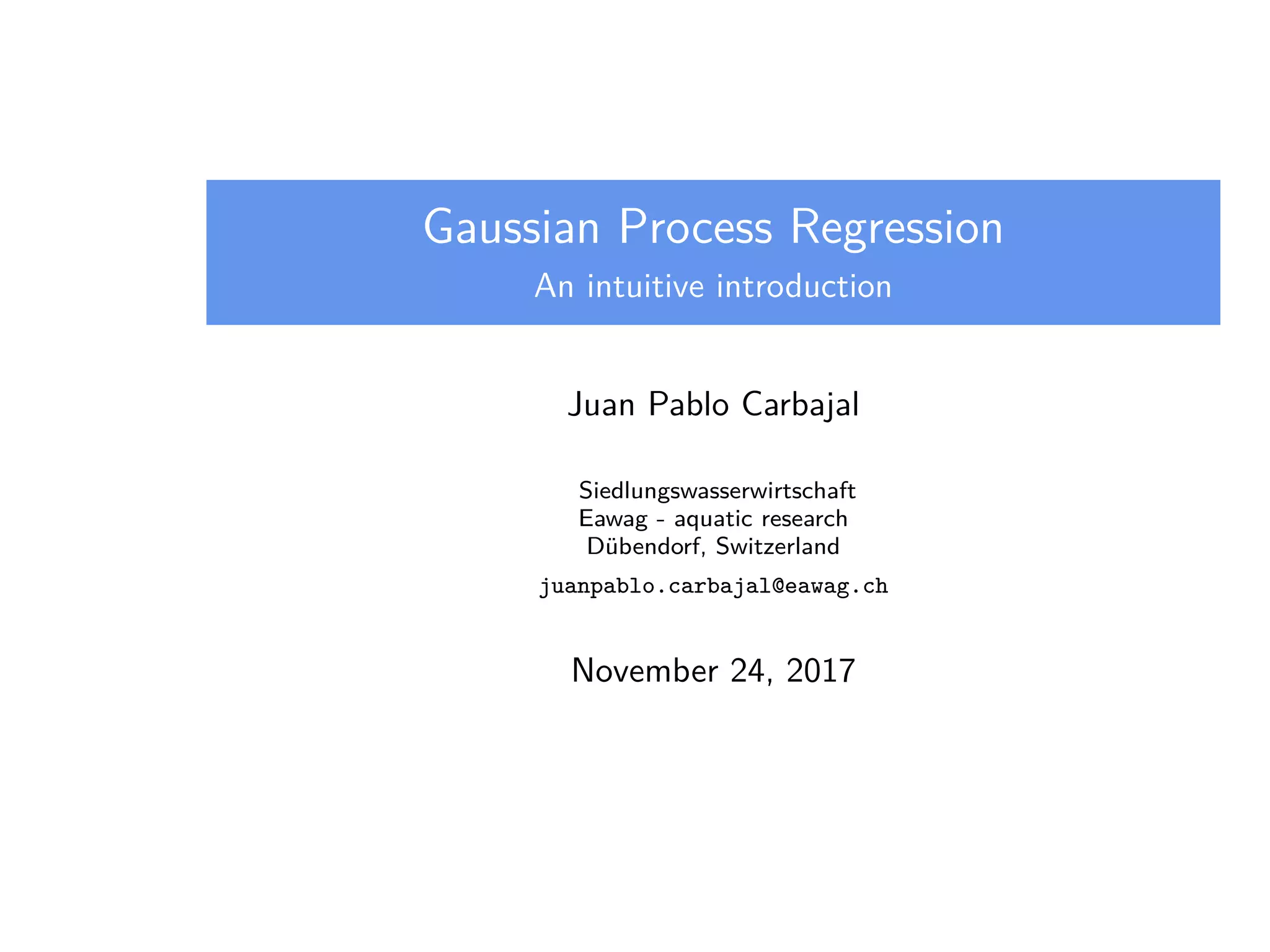 Conceptual Introduction to Gaussian Processes | PDF