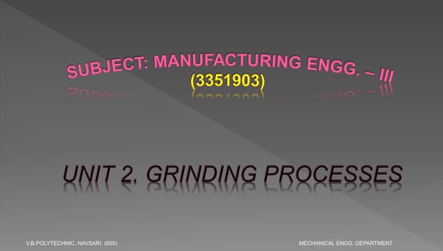 Introduction (grinding) | PPTX