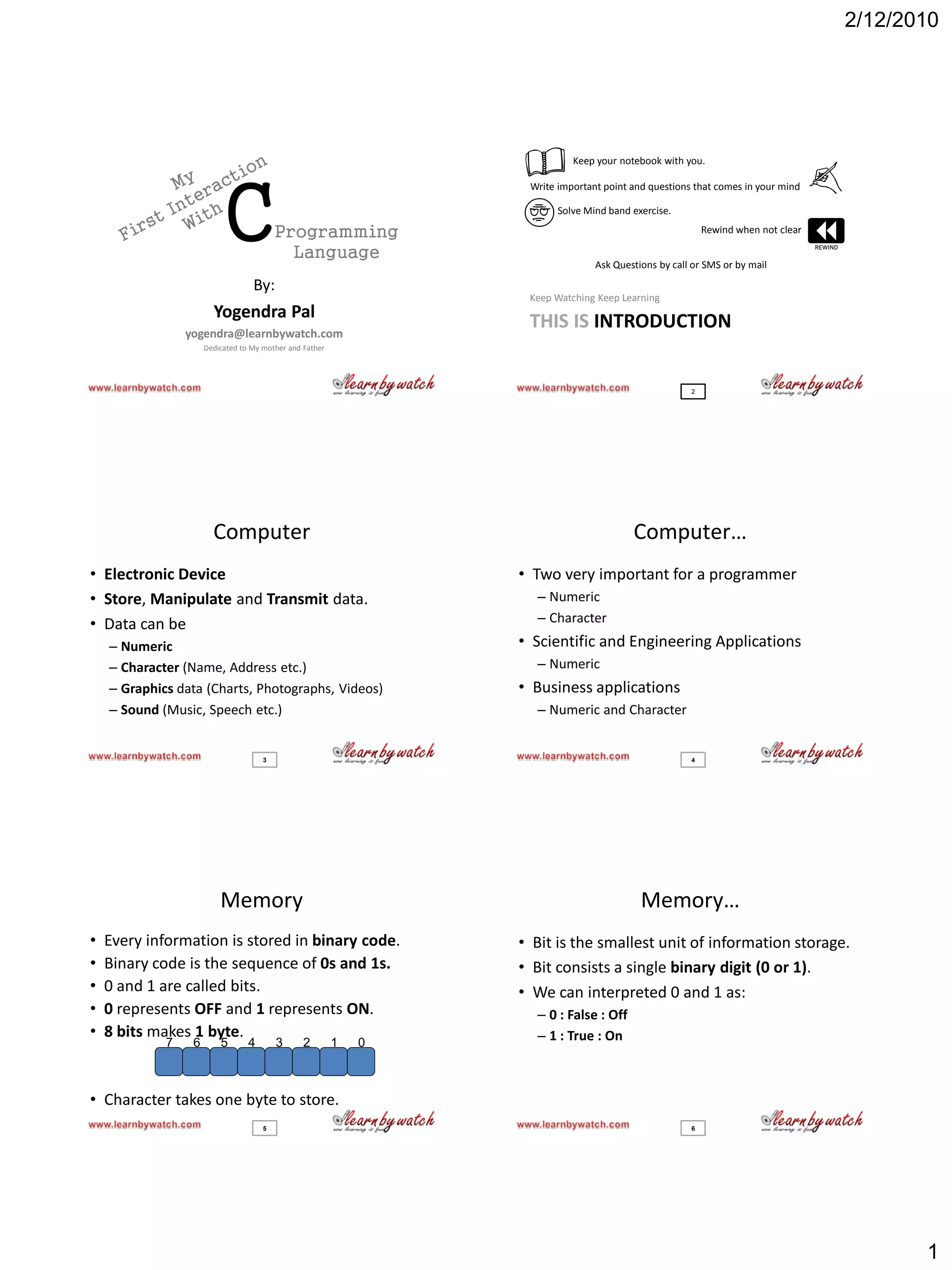Introduction handout | PDF