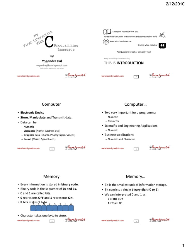 Introduction handout | PDF Introduction handout | PDF