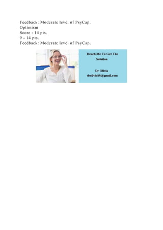 IntroductionHaving positive psychological capital (PsyCap) is .docx