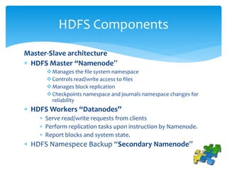 Hadoop HDFS Architeture and Design | PPTX | Data Storage and Warehousing | Computing