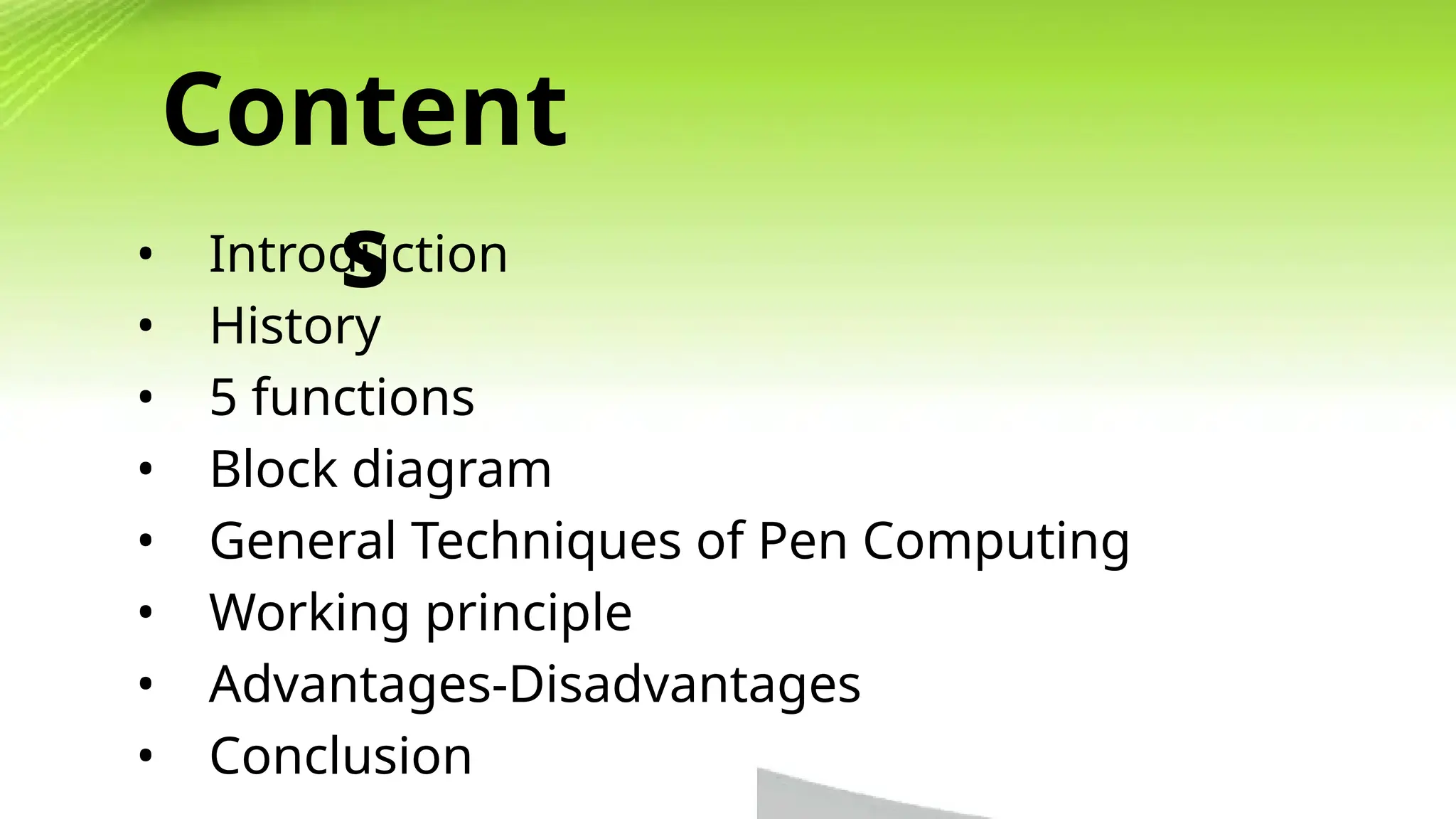 Introduction • History • 5 functions • Block diagram • Working principle • Advantages ...