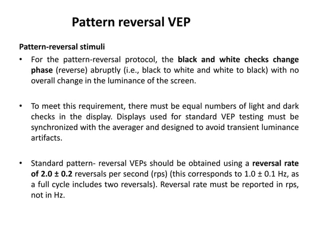Introduction, history and neurophysiologic basis of vep | PPT