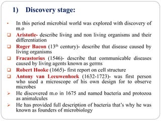 Introduction, history and scope of microbiology | PPTX