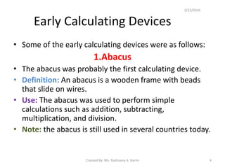 Introduction & history of computer | PPT