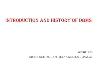 Introduction & history of dbms | PPT