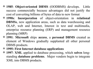 Introduction & history of dbms | PPT