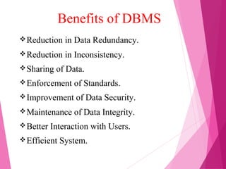 Introduction & history of dbms | PPT
