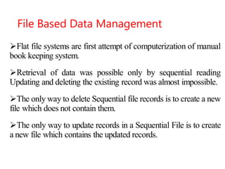 Introduction & history of dbms | PPT