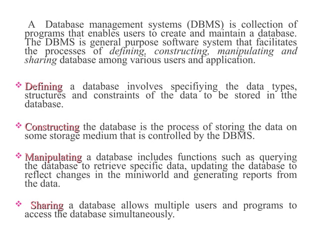 Introduction & history of dbms