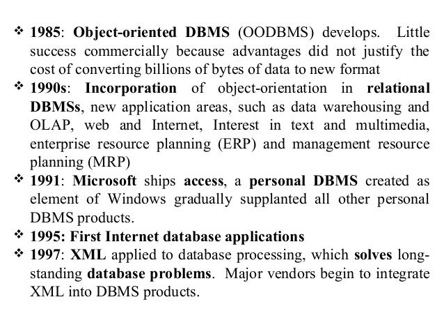 Introduction And History Of Dbms