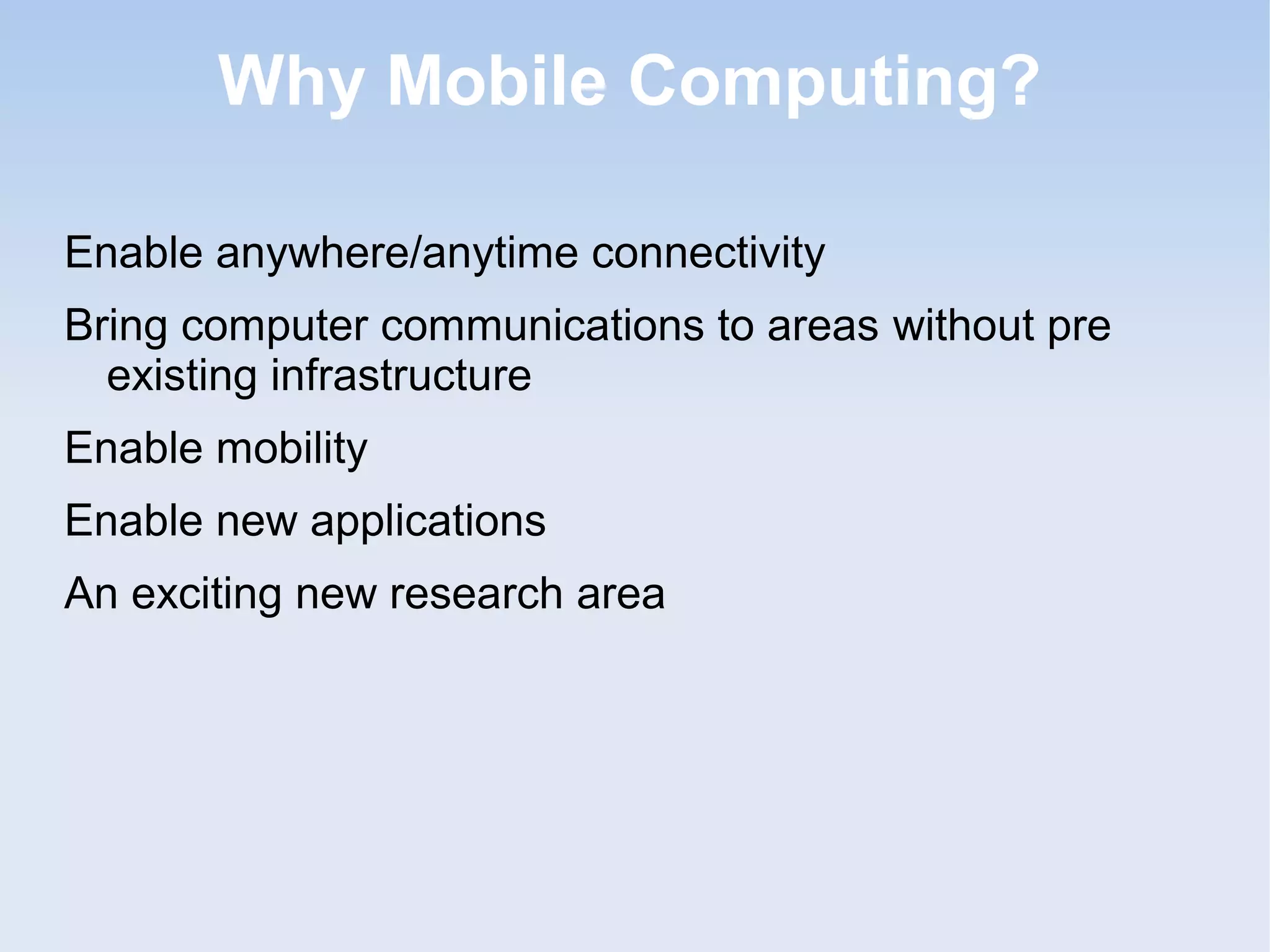 Introduction & history of mobile computing | PPT