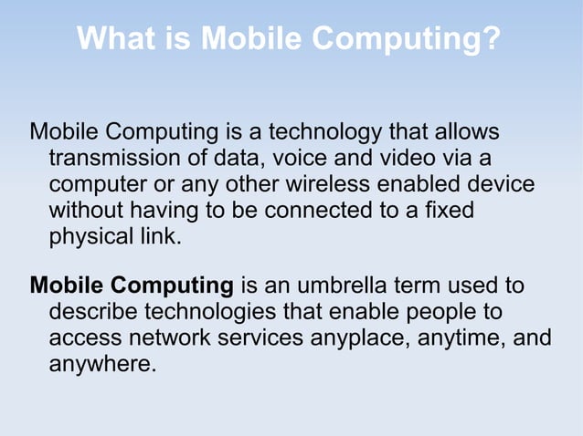 Introduction And History Of Mobile Computing Ppt Smartphones Consumer Electronics