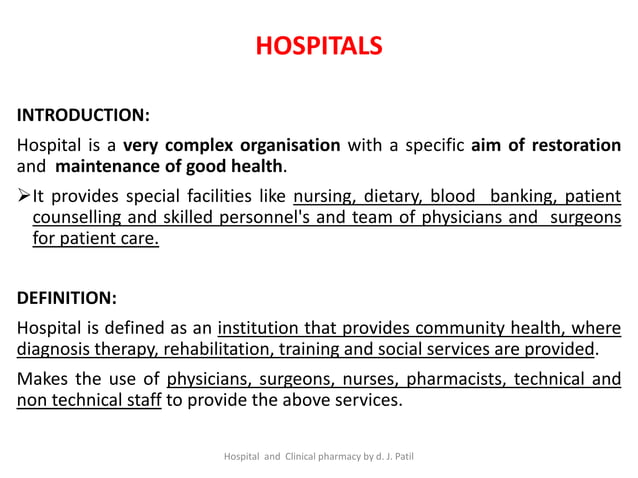 Hospitals | PPT