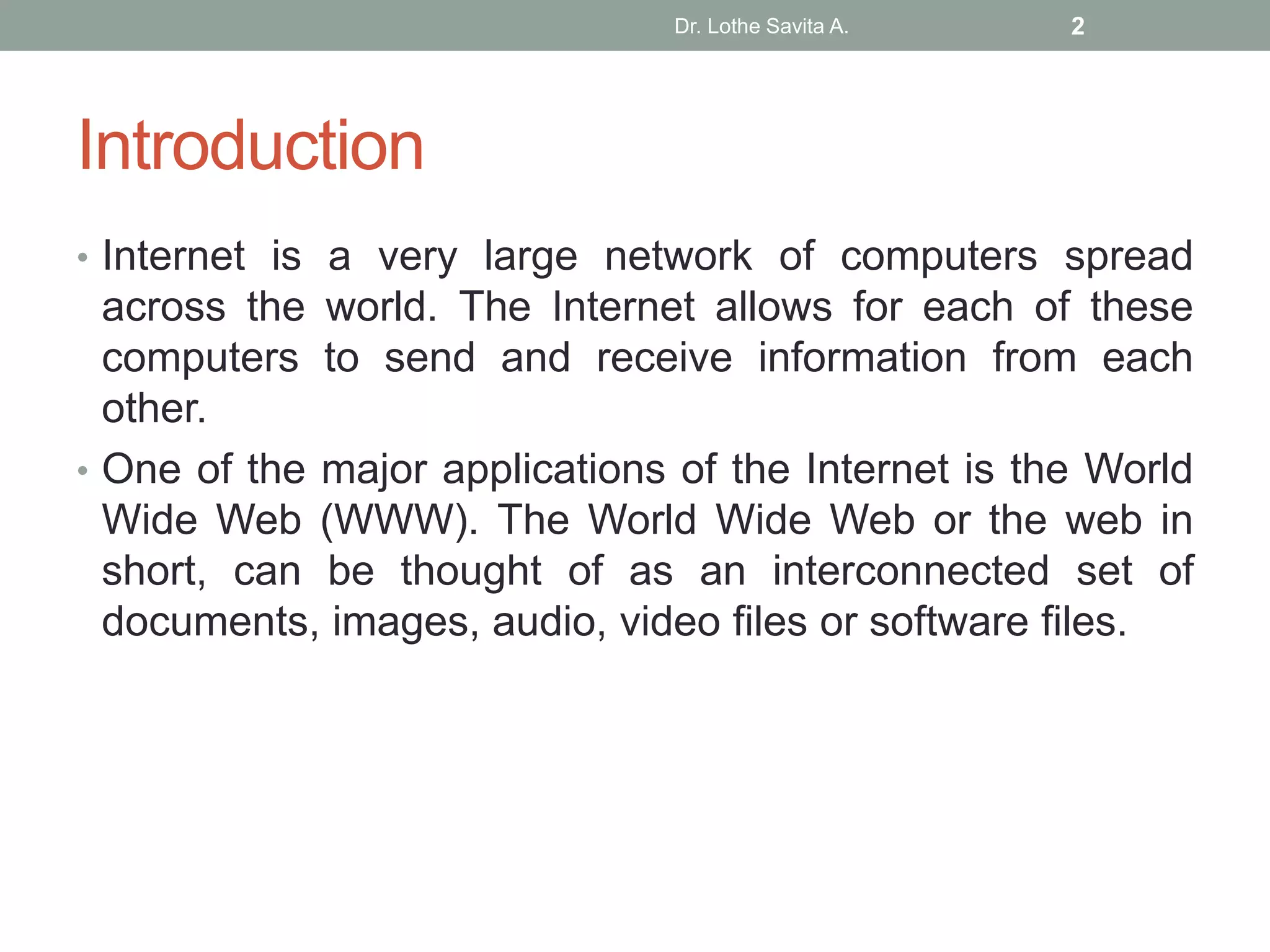 Introduction Html Ppt