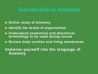 Introduction Human Anatomy | PPT