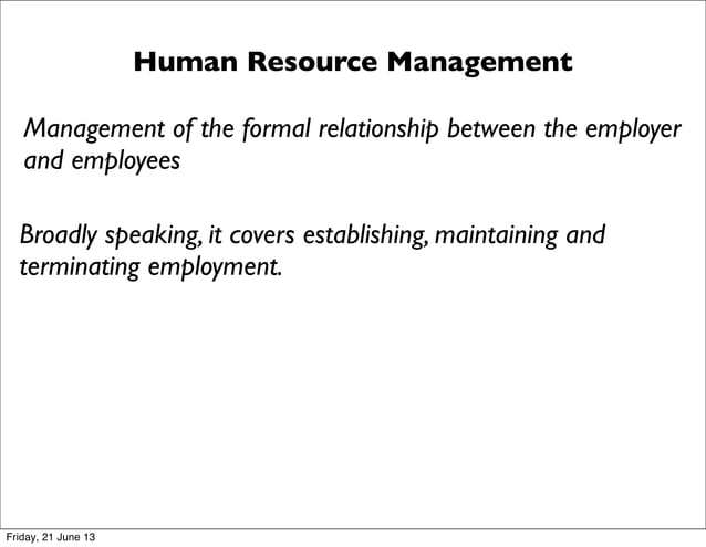 Introduction human resource management | PPT