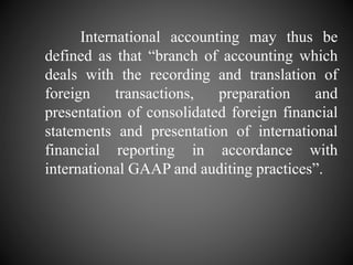 Introduction International Accounting | PPTX