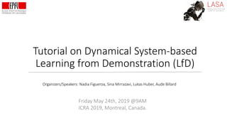 [ICRA 2019] Introduction to Tutorial on Dynamical System-based Learning from Demonstration (LfD ...