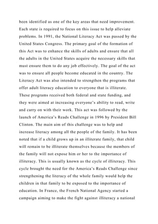Introduction Illiteracy is the inability to read and write a.docx