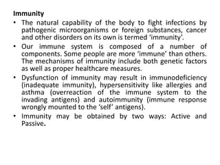 Introduction Immunology .pptx | Infectious Diseases | Diseases and ...