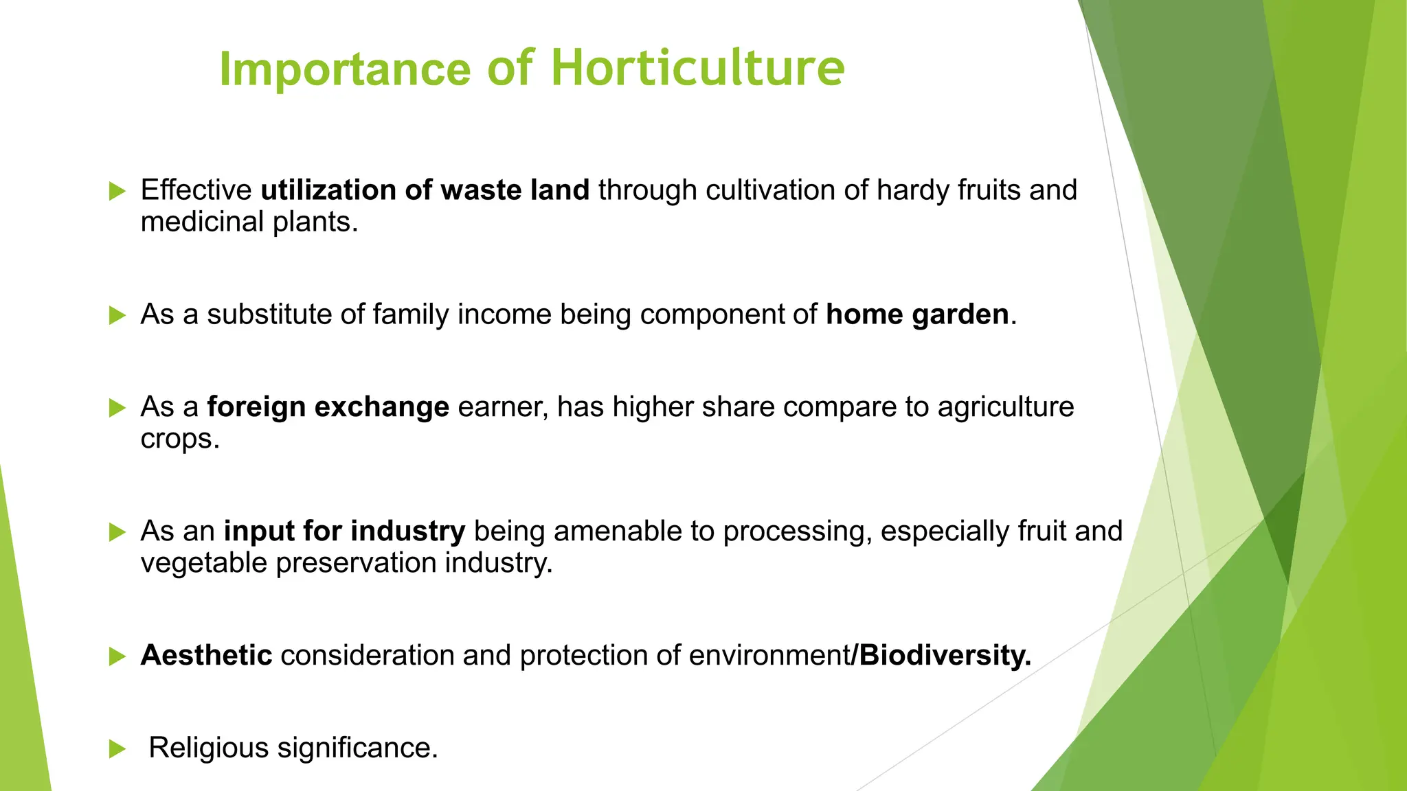 Introduction, importance and Scope of horticulture.pptx