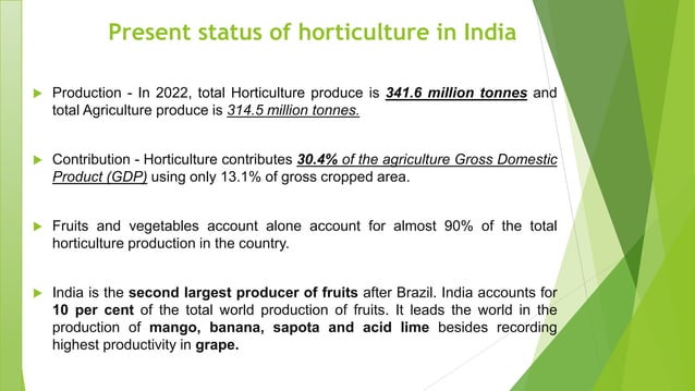 Introduction, importance and Scope of horticulture.pptx | Agriculture ...