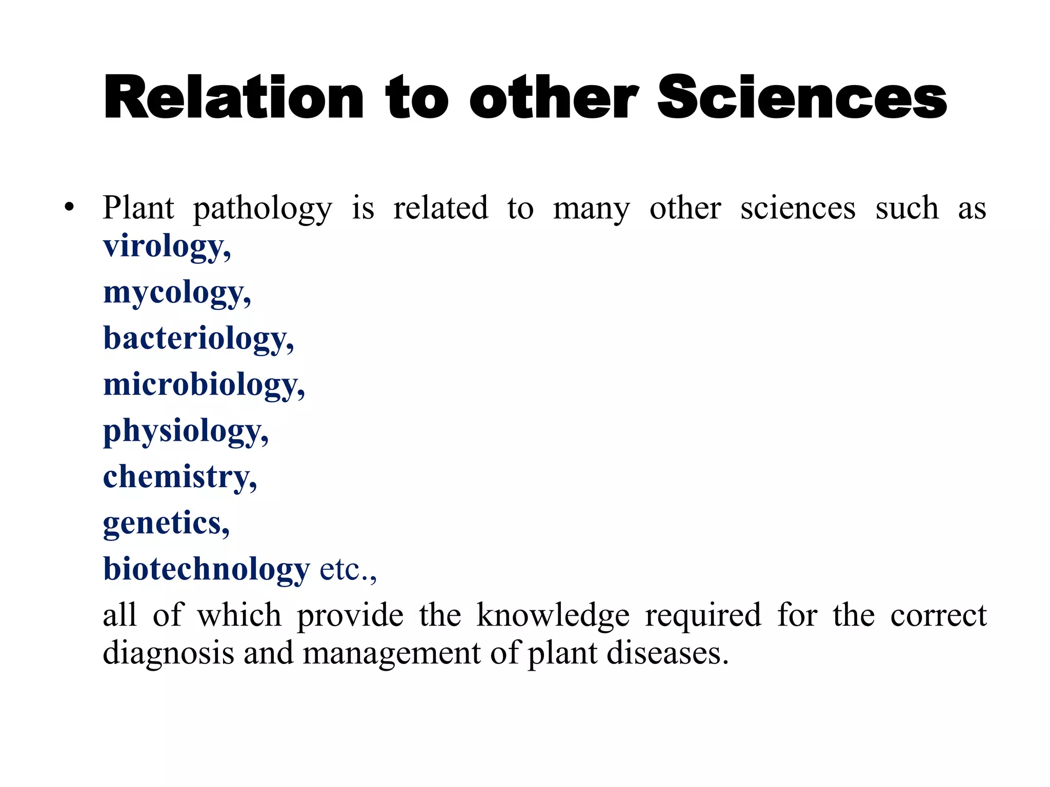Introduction importance scope and objectives of plant pathology | PPTX