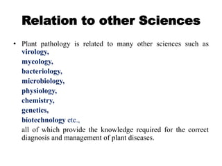 Introduction importance scope and objectives of plant pathology | PPTX