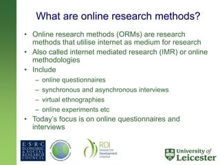 Introduction internet mediated research 2023 | PPT