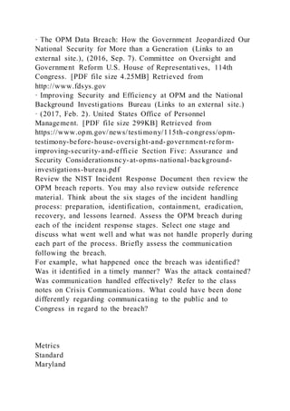 Introduction in 2015, the office of personnel management (opm) w | PDF