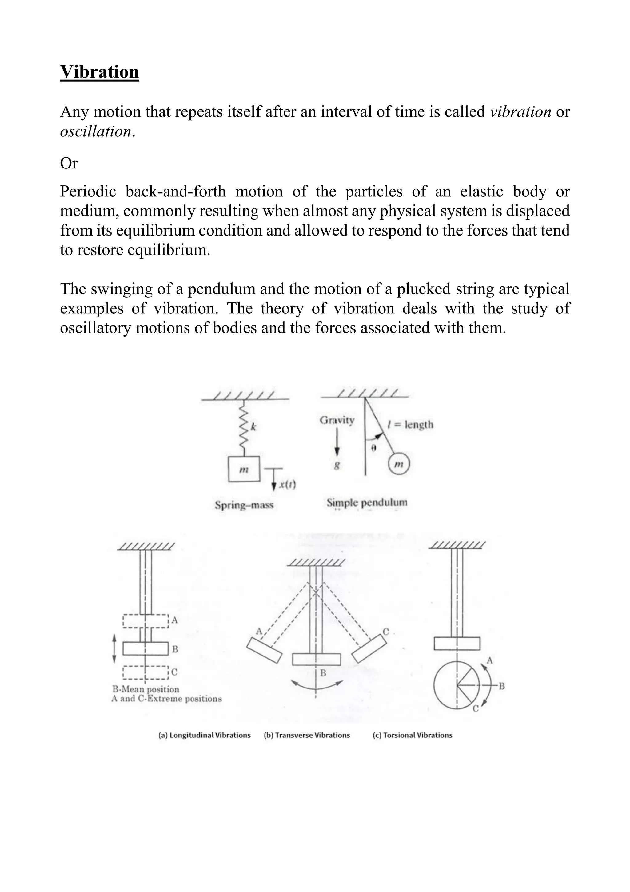Introduction in mechanical vibration | PDF