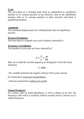 Introduction in mechanical vibration | PDF